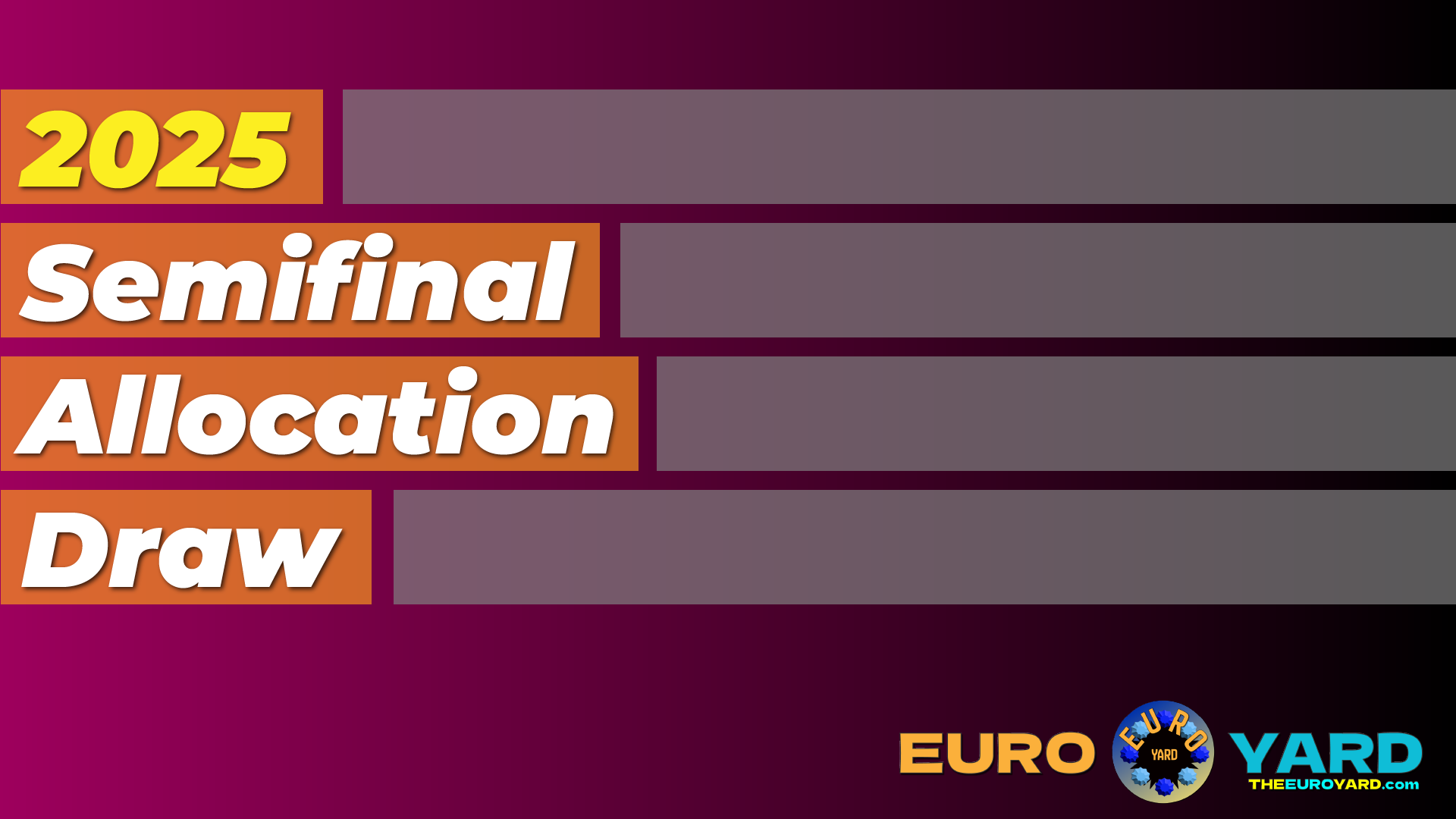 2025 Eurovision Semifinal Allocation Draw - The Euro Yard